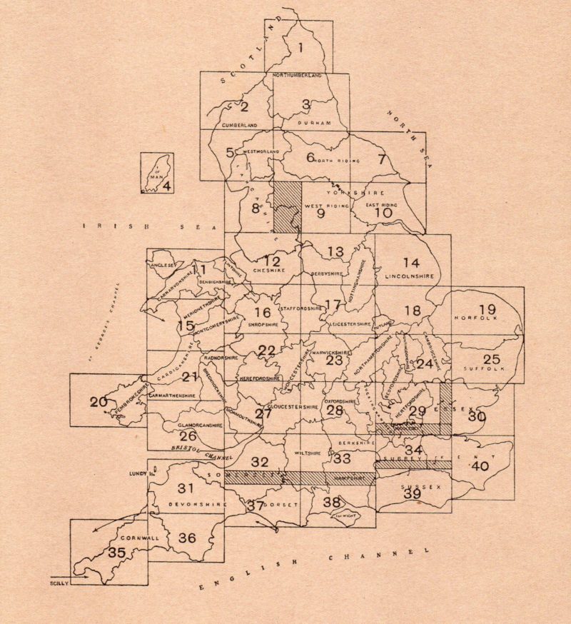 Karte von England und Wales, 1938-39 – David Archer : Ordnance Survey maps